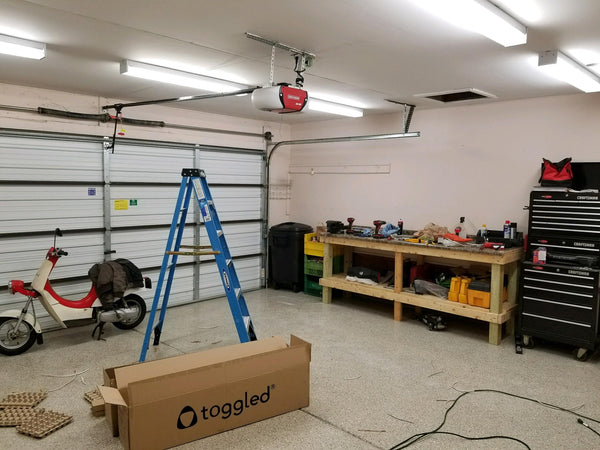 Toggled T8/T12, 4 ft. Direct wire LED Surface Mount Fixture, Prismatic ...